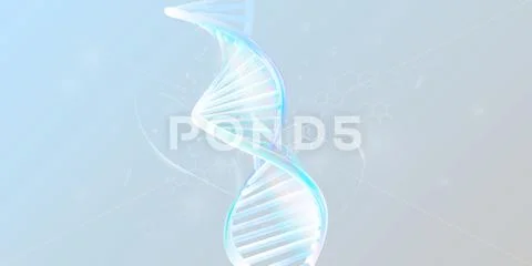 Abstract model of double helix structure of DNA. Illustration #218007512