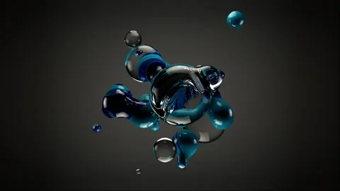 Abstract morph liquid forms of water and... | Stock Video | Pond5