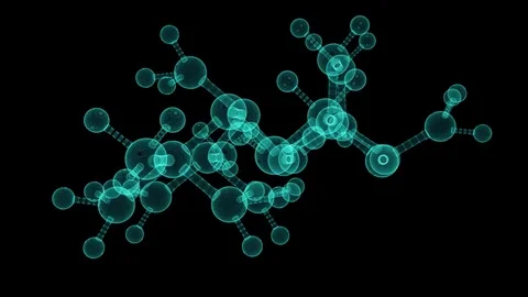 Abstract moving molecular structure in 3... | Stock Video | Pond5