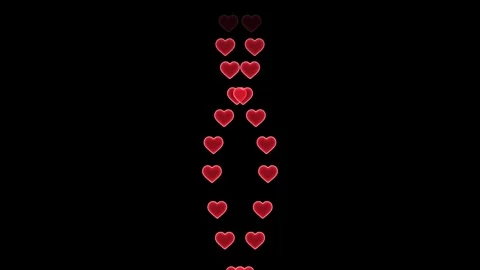 Abstract Moving up Red like icons hearts... | Stock Video | Pond5