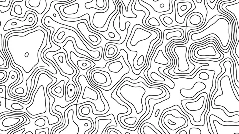 Abstract moving topographic map lines. | Stock Video | Pond5