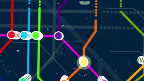 Abstract multicolored metro map animatio... | Stock Video | Pond5