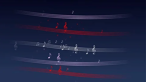 Abstract music symbols, curve lines anim... | Stock Video | Pond5
