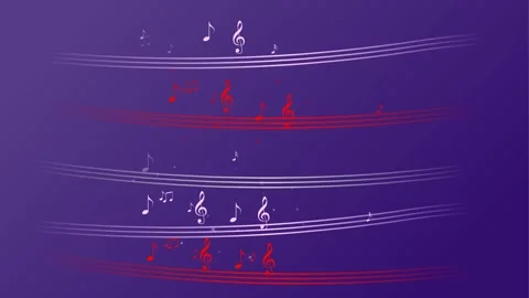 Abstract music symbols, curve lines anim... | Stock Video | Pond5