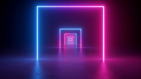 abstract neon background, flying back th... | Stock Video | Pond5