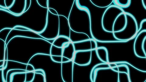 Abstract neon blue light trails animated... | Stock Video | Pond5