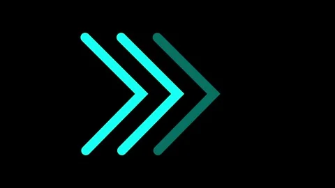Abstract neon blue right arrows animated... | Stock Video | Pond5