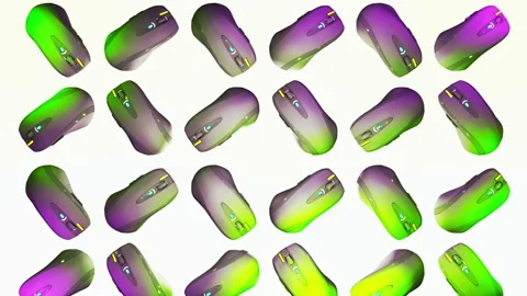 Abstract Neon Colored Gaming Mouse Model... | Stock Video | Pond5