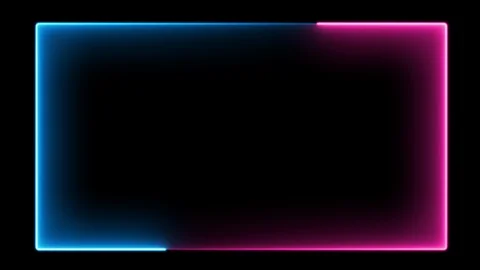 Abstract neon frame, fluorescent light. ... | Stock Video | Pond5