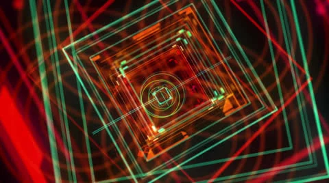 abstract neon head up display HUD VJ loo... | Stock Video | Pond5