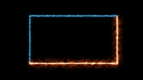 Abstract neon, led fire, burning square,... | Stock Video | Pond5