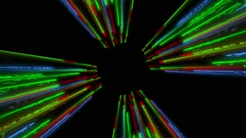 abstract neon lights glitch lines animat... | Stock Video | Pond5