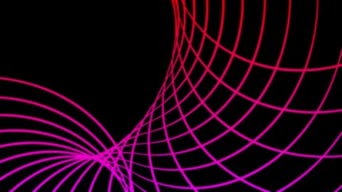 Abstract neon pink grid lines animated o... | Stock Video | Pond5