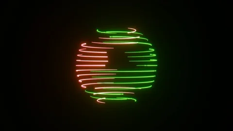 Abstract neon sphere background. | Stock Video | Pond5
