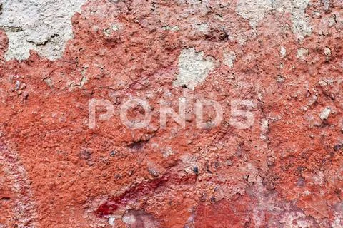 Abstract old red paint on wall surface. Detail crack texture Stock ...