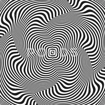 Abstract optical illusion. Twisted background ~ Clip Art #116710347