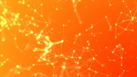 Abstract Orange Plexus High Tech Looping... | Stock Video | Pond5