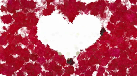 Abstract painting heart symbol animation | Stock Video | Pond5