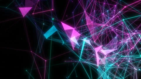 Abstract particles moving Blockchain blu... | Stock Video | Pond5