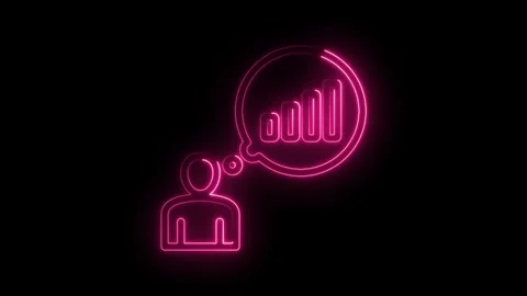 Abstract pink neon human profile with in... | Stock Video | Pond5
