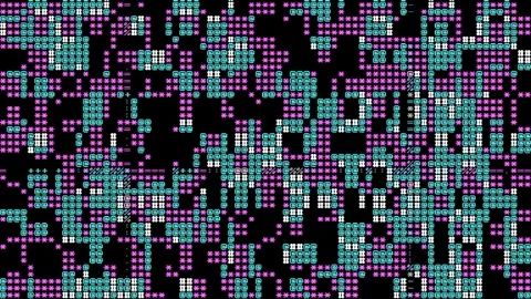 Abstract Pixel Art 8 bit Loop Animation ... | Stock Video | Pond5