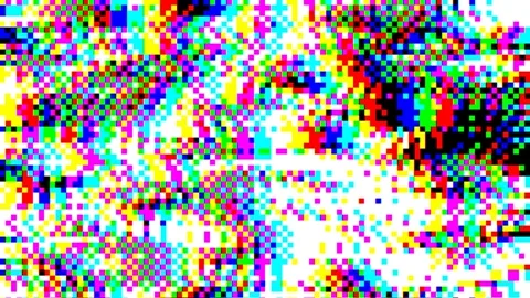 Abstract pixel retro 8bit rgb noise stat... | Stock Video | Pond5