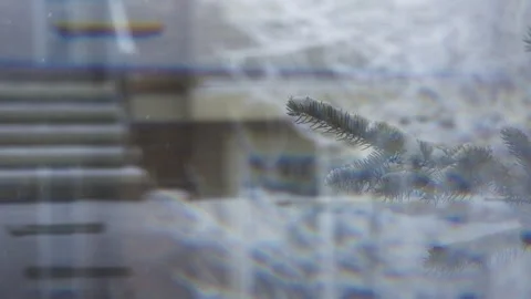 Abstract prism window view of the snowfa... | Stock Video | Pond5