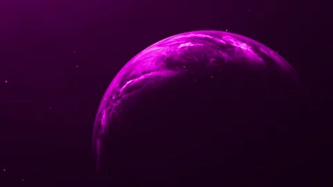Abstract purple full moon power energy | Stock Video | Pond5