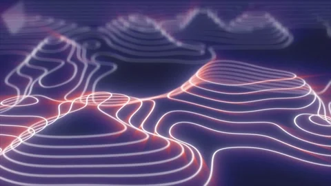 Abstract purple looped futuristic hi-tec... | Stock Video | Pond5