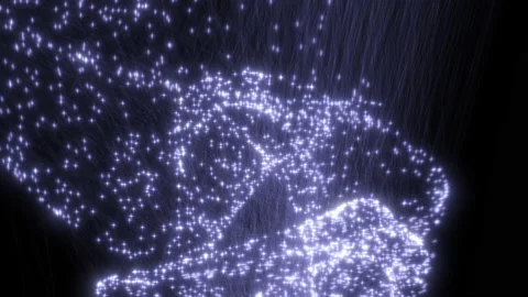 Abstract Purple Quantum Particles AI Art... | Stock Video | Pond5