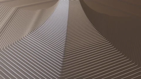 Abstract pyramid with wavy animation | Stock Video | Pond5