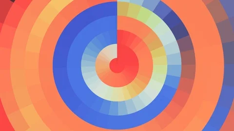 abstract rainbow color moving circle pix... | Stock Video | Pond5