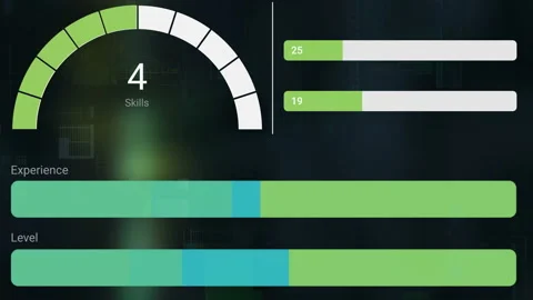 Abstract ranks and levels in futuristic ... | Stock Video | Pond5