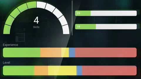 Abstract ranks and levels in futuristic ... | Stock Video | Pond5