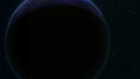 Abstract realistic space spinning planet... | Stock Video | Pond5
