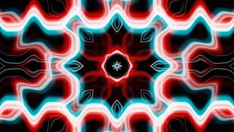 Abstract red and blue flash neon curves ... | Stock Video | Pond5