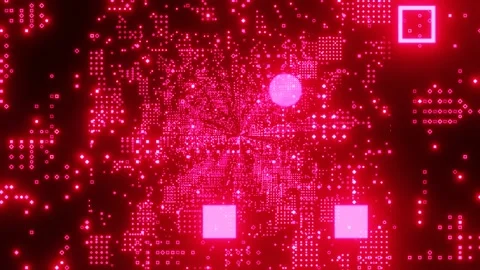 Abstract red animation cyber or technolo... | Stock Video | Pond5