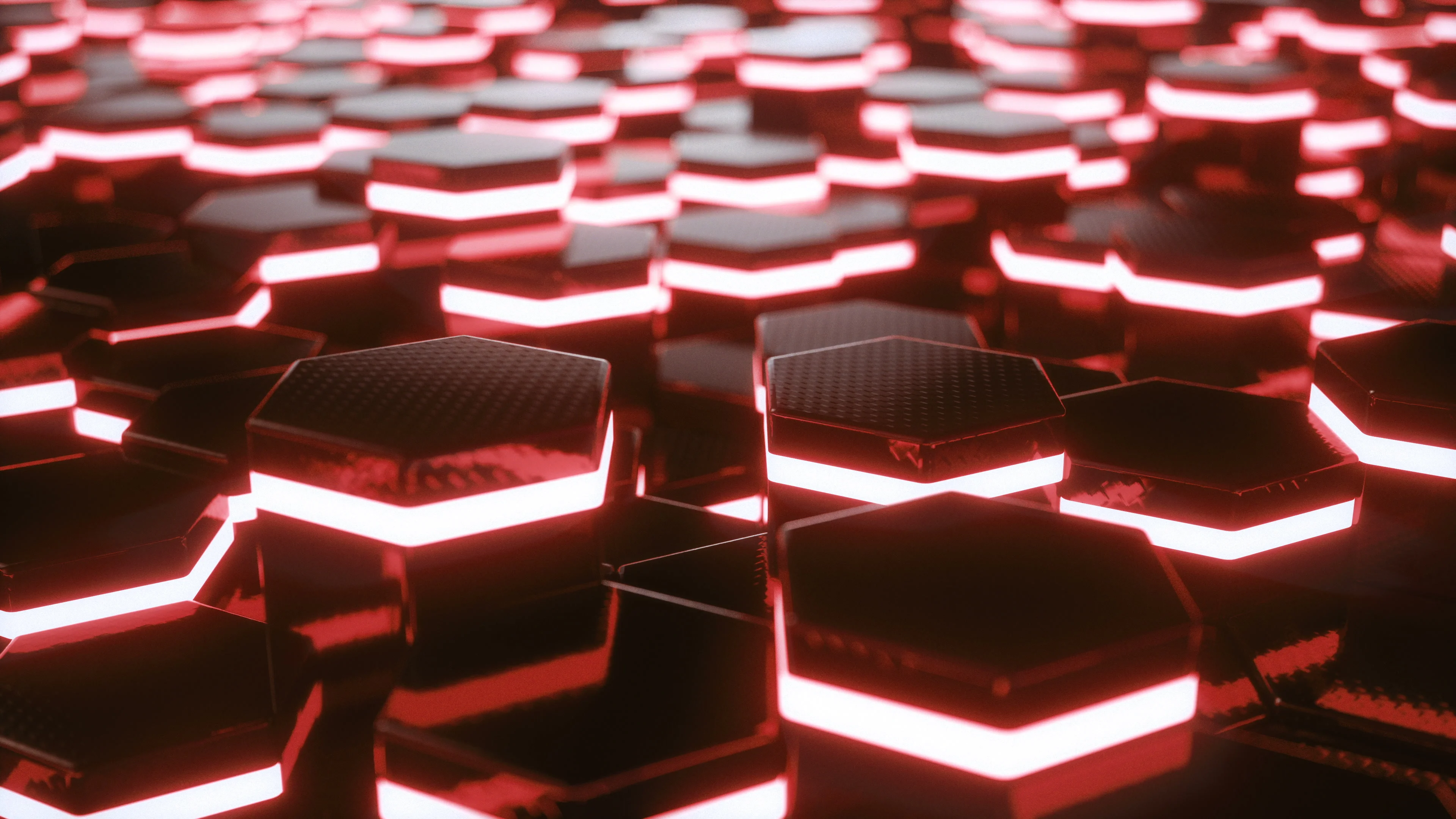 Red Hexagon Pattern