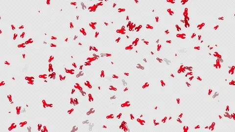 Abstract red keys rotate looping up on b... | Stock Video | Pond5