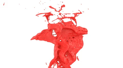 Red Paint Splash Stock Footage ~ Royalty Free Stock Videos | Pond5