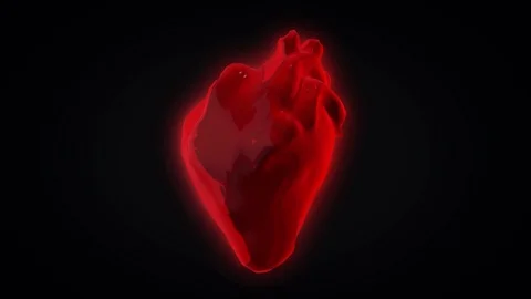 Abstract red realistic heart beating and... | Stock Video | Pond5