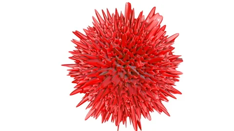 abstract red spherical figure is deforme... | Stock Video | Pond5
