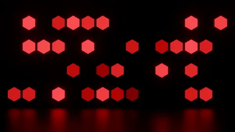 Abstract red stage lights flashing on a ... | Stock Video | Pond5