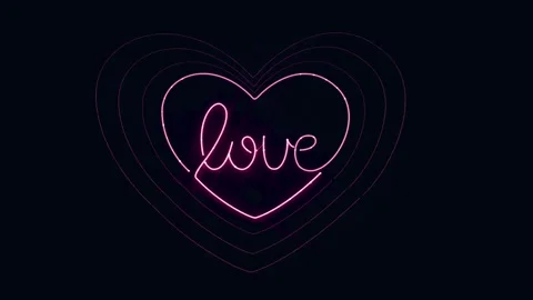 abstract romantic blinking pink heart ba... | Stock Video | Pond5