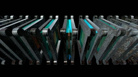 abstract rotating figure 3D, black backg... | Stock Video | Pond5