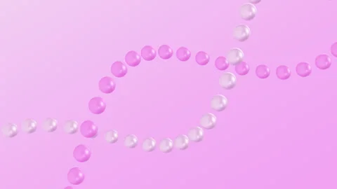 Abstract rotating spiral of spheres loop... | Stock Video | Pond5