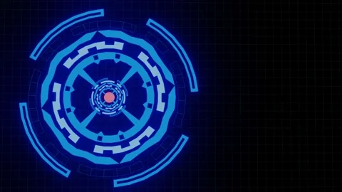 Abstract round animation target lock , h... | Stock Video | Pond5