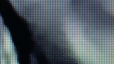 Abstract scary creepy TV screen, black a... | Stock Video | Pond5