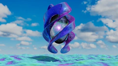 Abstract Shape in Space Looped Animation... | Stock Video | Pond5