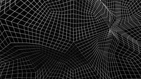 Abstract space with curving 3d grid. Des... | Stock Video | Pond5